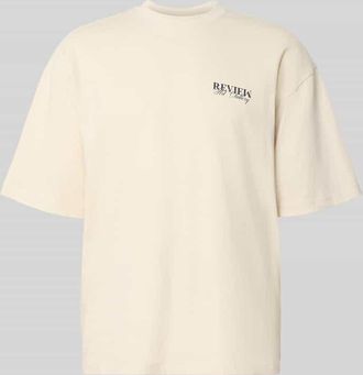 Review T-Shirt mit Logo-Print und Rundhalsausschnitt