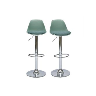Miliboo Miliboo - Tabourets de bar design vert de gris (lot de 2) steevy