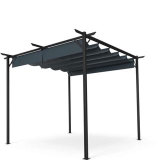 Blumfeldt Blumfeldt Pergola 3x3 m, Pergola Jardin Ext&eacute;rieur, Toit Polyester R&eacute;sistant, Armature Acier Thermolaqu&eacute;, Montage Facile, Utilisable Toute lAnn&eacute;e