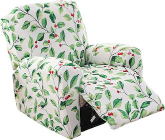 Generic Sesselschoner für Relaxsessel 4-Teilig Elastisch Komplett Waschen mit Seitentasche weich atmungsaktiv Hundesofa-Bezug waschbar Universalbezug for Chiv