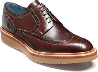 Barker Bill Chaussures richelieu en cuir Oxford faites &agrave; la main pour homme - &Eacute;l&eacute;gance intemporelle et savoir-faire sup&eacute;rieur, Chocolat peint &agrave; la main, 46 E