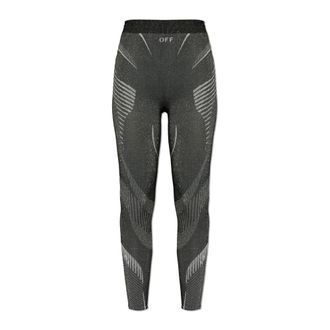 Off-white Leggings mit Lurex-Garn - - Sport - Damen - Grau - XS/S
