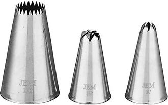 PME NZ1007 Jem Düsen Set - Mini Cupcakes & Stars Kollektion, 3 Stück, Edelstahl