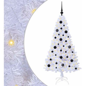 vidaXL K&uuml;nstlicher Weihnachtsbaum Wei&szlig; 150 cm PVC und Stahl vidaXL
