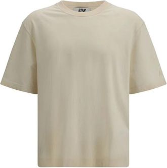 Golden Goose Homme, Tops, Beige, Taille: M T-shirt &Eacute;toile en coton