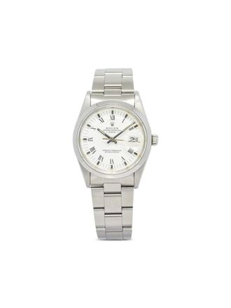 Rolex montre Oyster Perpetual Date 34 mm - Blanc