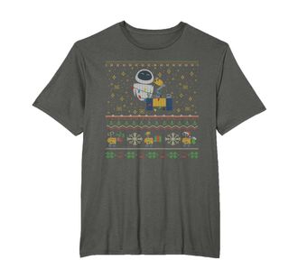 Pixar Disney PIXAR Wall-E & Eve Ugly Christmas Sweater Holiday T-Shirt