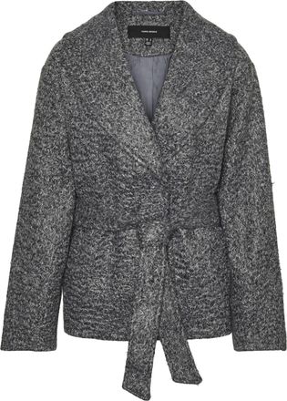 Vero Moda Damen Vmelitebergen Jacket Boo Kurzjacke, Dark Grey Melange/Detail:Melange, S