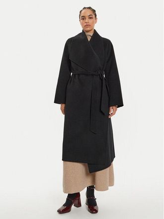 IVY OAK Wollmantel Carrie Rose IO111048 Schwarz Loose Fit