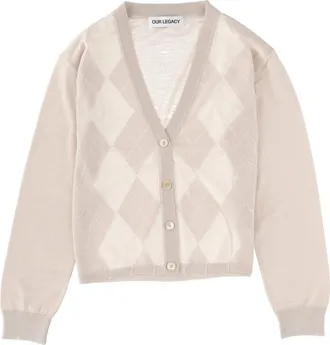 Our Legacy Cropped Wool Cardigan - Multicolor