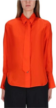 Paul Smith Femme, Blouses et Chemises, Rouge, Taille: 38 FR Chemise avec en M&eacute;lange de Soie