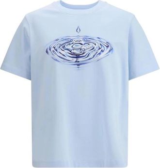Casablanca Homme, Tops, Bleu, Taille: L T-Shirt en coton