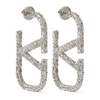 Valentino Garavani Femme, Accessoires, Gris, Taille: ONE Size VLogo Signature Earrings