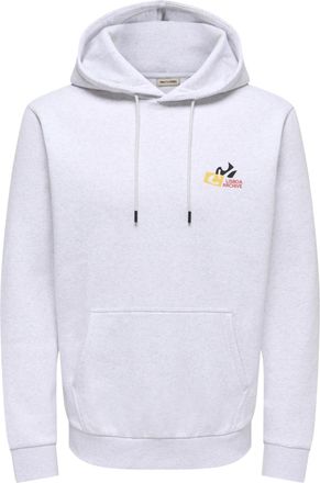 Only & Sons Onsceres Hood Sweat Print Cam Noos