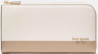 Kate Spade New York Kate Spade Devin Rei&szlig;verschluss-Portemonnaie Continental f&uuml;r Frauen in Zeitloses Taupe/Multi | LEDER