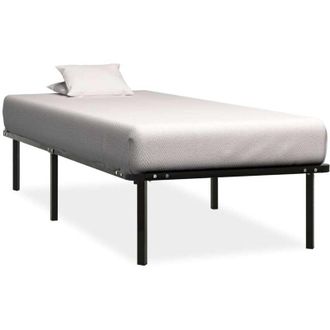 vidaXL Bettgestell Schwarz Metall 90&times;200 cm Vidaxl