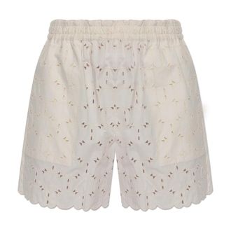 Moncler Shorts mit Spitzenausschnitten - - Shorts - Damen - Beige - M