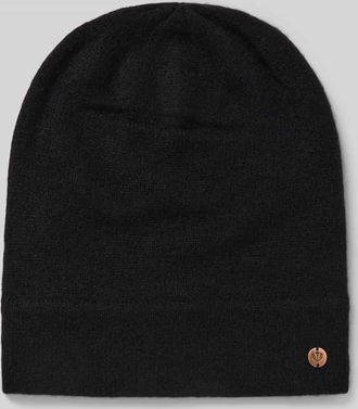 Fraas Kaschmirmütze mit Label-Applikation