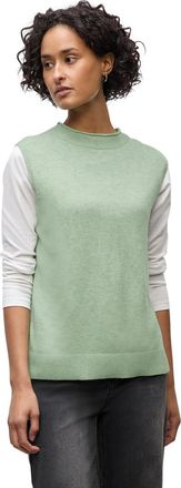 Street One Damen 3015727 Ärmelloser Pullover, Serene Green Mel, 38