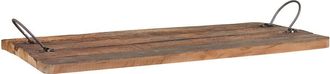 Chic Antique Tablett GRIMAUD mit Henkel 30x59 cm Holz Griffe aus Metall