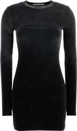 Alexander Wang Femme, Robes, Noir, Taille: 38 FR Stretch Terry Fabric Mini Dress