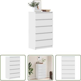 vidaXL vidaXL Rangement - Commode Blanc 60x36x103 cm Bois ding&eacute;nierie