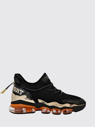 Plein Sport Zweifarbige Mesh-Low-Top-Sneakers mit gepolsterter Sohle