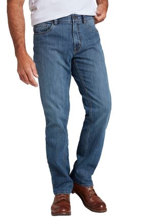 JP1880 Herren Jeans, 5-pocket, Elastischer Komfortbund, Regular Loose Fit, Blue Denim, 33W / 32L EU