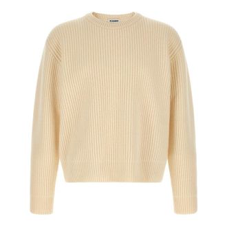 Jil Sander Fisherman Rib Sweater - - Knitwear - Herren - Beige - XL