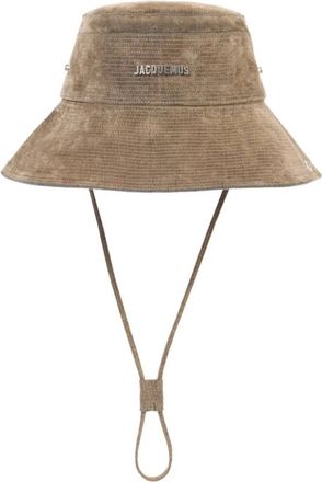 Jacquemus Femme, Accessoires, Beige, Taille: 56 CM De-N&icirc;mes Denim Bucket Hat