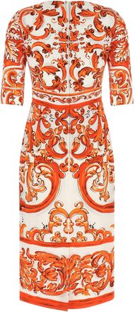 Dolce & Gabbana Maiolica Dress - Orange