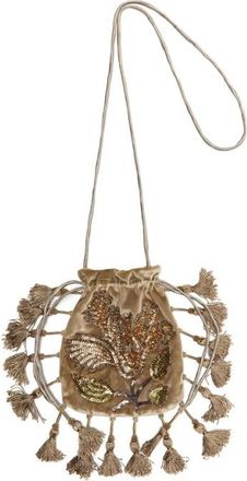 Maliparmi Maliparmi, Femme, Sacs, Beige, Taille: ONE Size Silver Garden Pouch