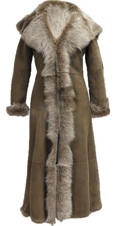 Infinity Leather Damen-Trenchcoat aus Toscana-Schaffell mit Kapuze aus Wildleder - Rushden