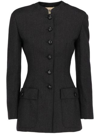 Valentino Garavani blazer à simple boutonnage (années 1980) - Gris