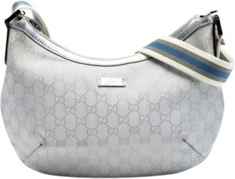 Gucci Sac bandouli&egrave;re en toile Pre-owned - Femme - Pre-owned - Gris - Taille: ONE Size