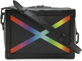 Louis Vuitton Pre-owned Sac Bandouli&egrave;re Taiga Rainbow Soft Trunk - Femme - Pre-owned - Noir - Taille: ONE Size