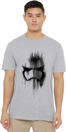 Star Wars Herren Trooper Maske T-Shirt, grau, XXL