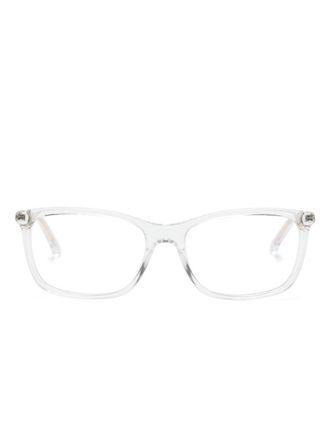 Michael Kors Eckige Brille mit Logo-Gravur - Nude