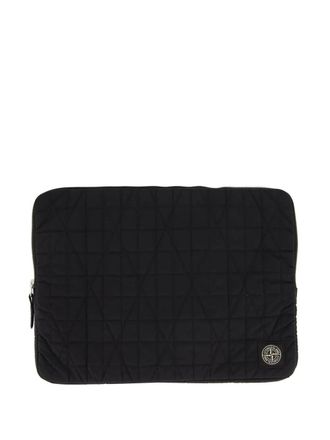 Stone Island pochette dordinateur à design matelassé - Noir