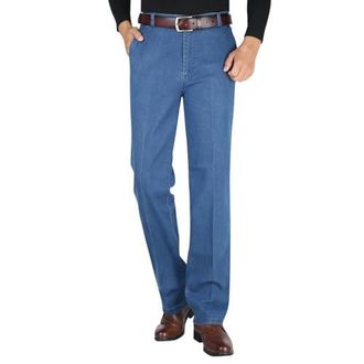 Generic Jean extensible taille haute pour homme 2026, bleu clair, 44