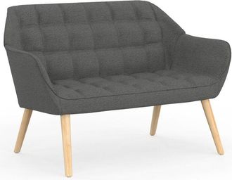 IDMarket Canapé banquette CASTILLE en tissu gris anthracite