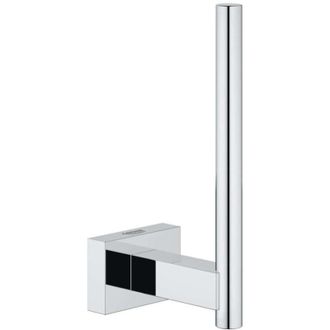 GROHE Porte-papier toilette 40623001 - M&eacute;tal chrom&eacute; - Fixation dissimul&eacute;e - Dimensions 42 x 121 x 60 mm - Compatible rouleaux standard