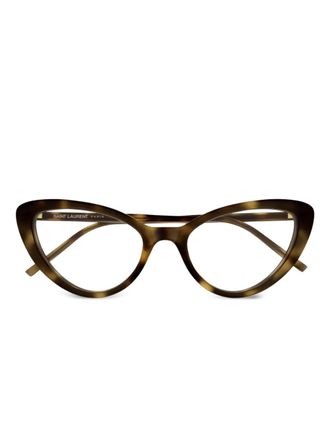 Saint Laurent Eyewear lunettes de vue à monture papillon - Marron