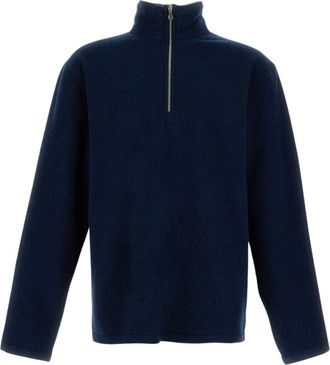 Rier Homme, Pulls, Bleu, Taille: M SweaT-shirt zippé à col montant