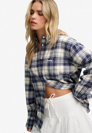 Superdry Karobluse CHECK FLANNEL RELAXED SHIRT Baumwolle, aus weichem Flannel