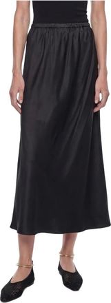 Jil Sander Femme, Jupes, Noir, Taille: 36 FR Jupe Midi en Satin