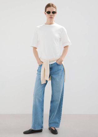 Mango T-shirt coton d&eacute;tail fronc&eacute; blanc - Femme - XXS - MANGO