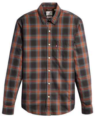 Levi's Herren Sunset 1-Pocket Standard Hemd,Malmedal Plaid Andesite Ash,XS