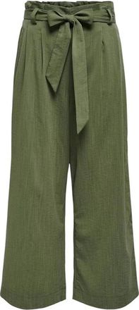 Only Only, Femme, Pantalons, Vert, Taille: 36 FR Pantalon Palazzo en Viscose Vert