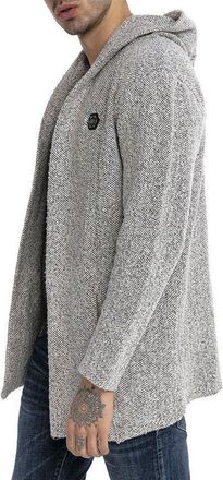 Red Bridge Cardigan mit Kapuze ohne Verschluss Grobstrick Jacke